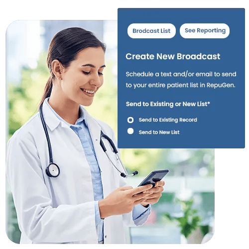 Text & Email Broadcast for Patient Engagement | RepuGen